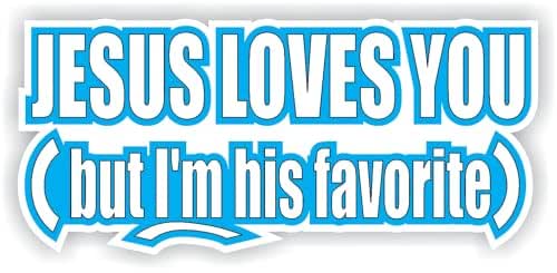 Amazon.com: Jesus Loves You But I'm His Favorite Light Blue Black White ...