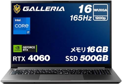 Amazon.co.jp: GALLERIA XL7C-R46H-6 RTX4060 Core i7-13700H Gaming Laptop ...