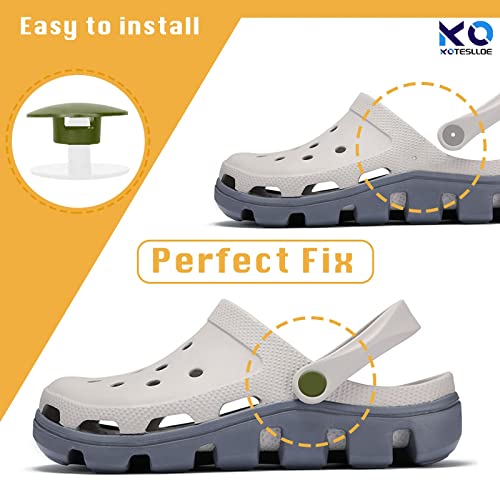 KOTESLLOE 8 PCS Croc Rivets Replacement, Croc Buttons for Shoes, Croc ...