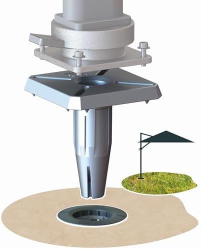 GARD & ROCK - Removable aluminium parasol stand - Multi-terrain to ...