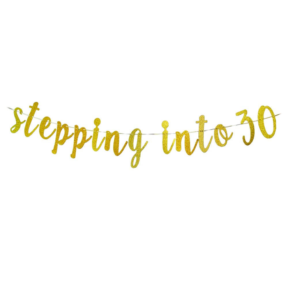 Amazon.com: Stepping Into 30 Banner -30th Birthday Party Decorations ...