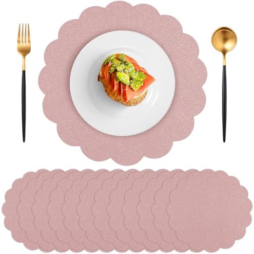 Amazon.com: Kosiz 50 Pcs Iridescent Round Paper Placemat Bulk ...