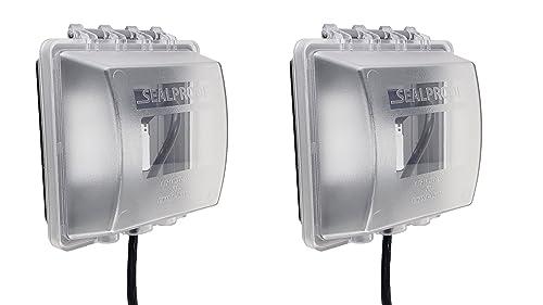 Snapklik.com : Sealproof 2-Gang Weatherproof Lockable In Use Electrical ...