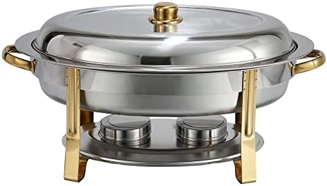 Amazon.com: Winware 202, 6 Quart (Oval), Silver Chafer: Chafing Dishes ...