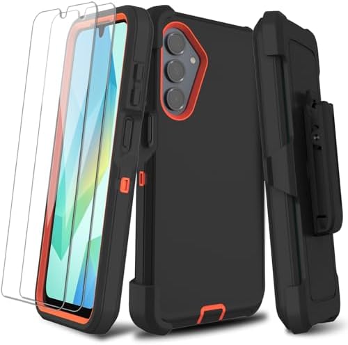 Amazon.com: lovpec for Samsung Galaxy A16 5G Case with 2 Pack Screen Protector, Belt Clip ...
