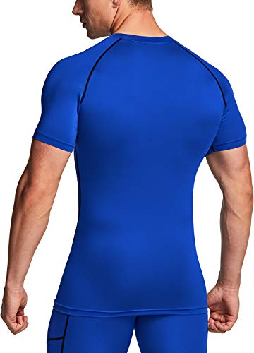 TSLA Mens UPF 50+ Quick Dry Short Sleeve Compression Shirts, Athletic ...