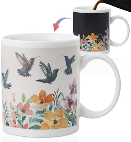 Amazon.com: Karma Gifts 16 oz Black and White Boho Mug Hummingbird ...