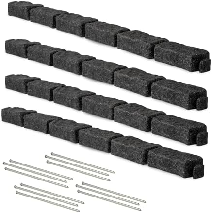 Amazon.com : Rubberific 4' Rubber Cobblestone Flexible No Dig Landscape ...