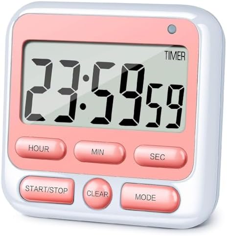 HASTHIP® LCD Digital Timer Magnet Alarm Clock 24hs Countdown Timer Time ...