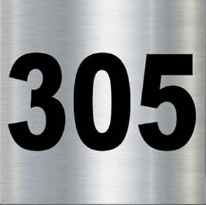 Number Plate 305 Room, Door No,Rack Numbers Warehouse, Steel Brushed ...
