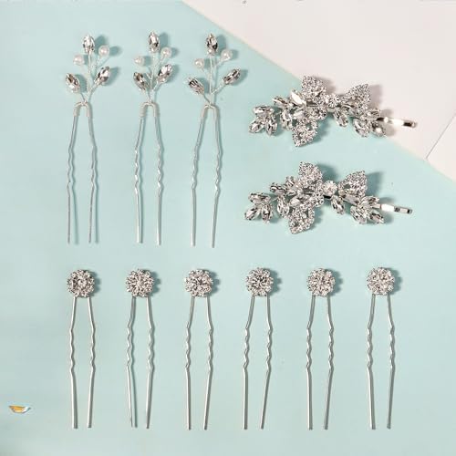 Amazon.com : AUNEAL Hair Accessories Set for Women Wedding Hair Pins ...