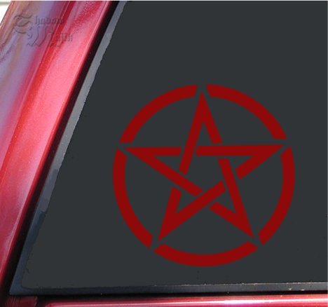 Amazon.com: ShadowMajik Pentagram Vinyl Decal Sticker (6" X 6", Dark ...
