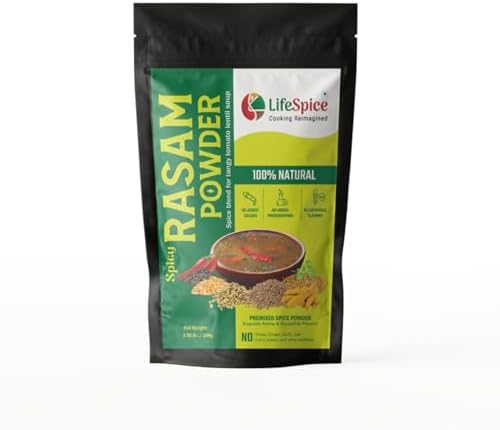 Amazon.com : LifeSpice Spicy Rasam Powder 100g Pouch | Authentic South ...