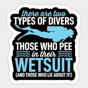 Amazon.com: Sticker Vynil Scuba Diving Shirt Men Women Divers Funny ...