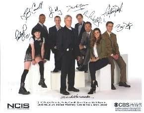 NCIS CAST PREPrint Autograph 8X10 Photo color standing and sitting at ...