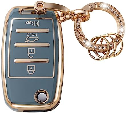 Amazon.com: Gematay for Kia Key Fob Cover with Keychain, Key Shell ...