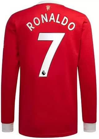Sports Football Team Red Full Sleeve Jersey Ronaldo 7 Fans Tshirt for ...