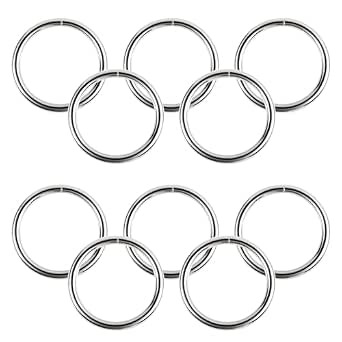 Amazon.com: FOCMKEAS 10 Pcs Stainless Steel Multi Purpose O Rings ID ...
