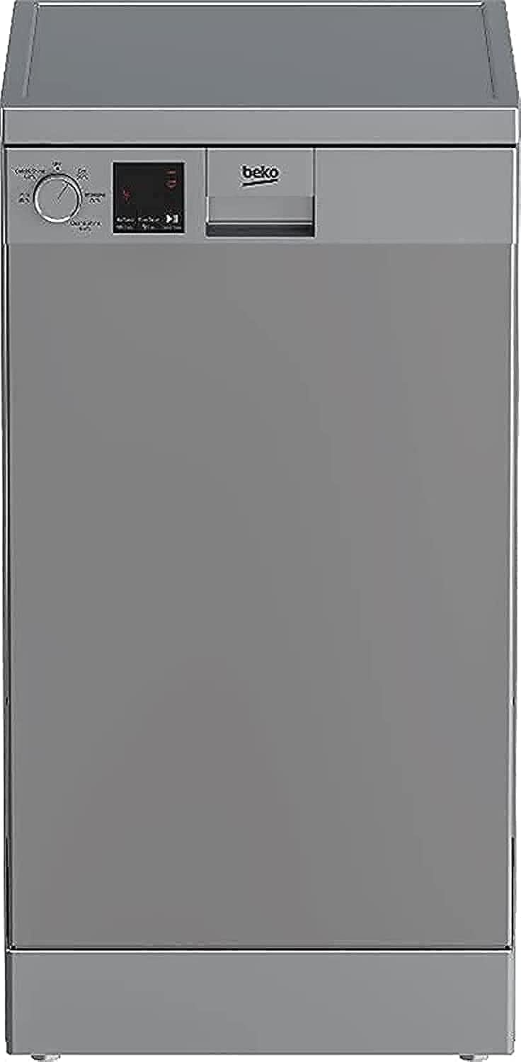 Beko dishwasher 45 cm 5 program 10 person silver led display - half ...