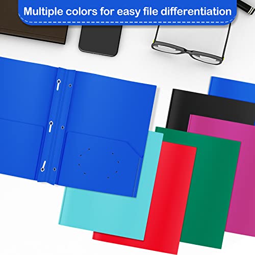 Snapklik.com : ViVin 12 Pack Heavy Duty Plastic Folder,2 Pocket Letter ...