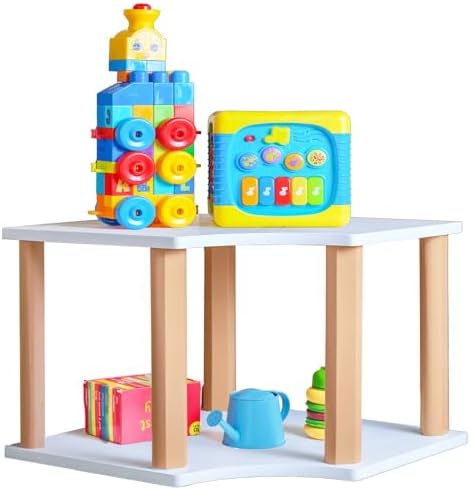 WonderVed Corner Toy Shelf - Versatile Montessori Play Shelf, Nursery ...