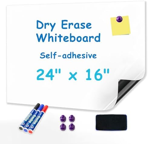 Amazon.com : Magnetic Whiteboard Contact Paper 24" x 16”, YOUNGJQ ...