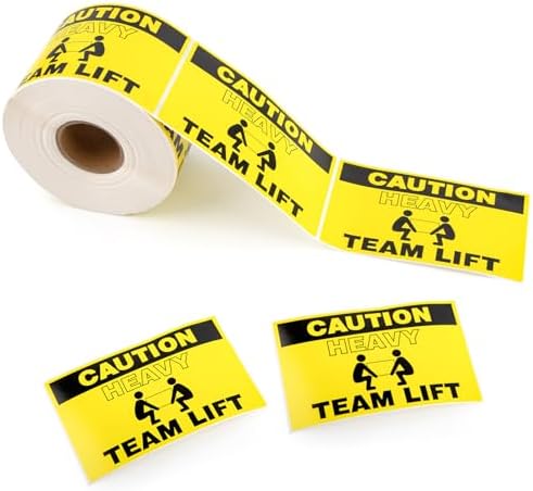 Amazon.com : 4x6inch Larger Caution Heavy Shipping Stickers 100pcs ...
