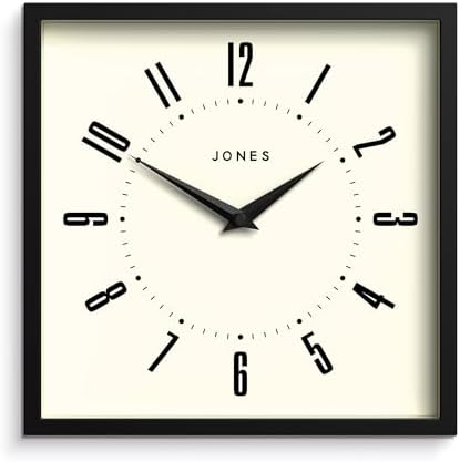Amazon.com: JONES CLOCKS® Pulsar Wall Clock | Retro Rounded Square ...