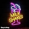 Milk Shakes Neon Signs Ice Cream Neon Light Milk Tea LED Sign Frozen ...