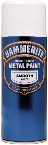 Hammerite Spray Paint for Metal. Direct to Rust Exterior White Metal ...