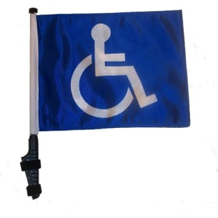 Amazon.com : SSP Flags Red Handicap Small 6in.x9in. Golf Cart Flag EZ ...