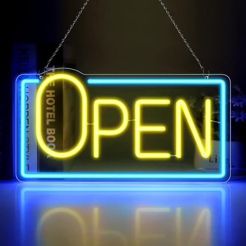 Amazon.com : Neon Open Signs for Business, 16''x 9'' LED Open Sign ...