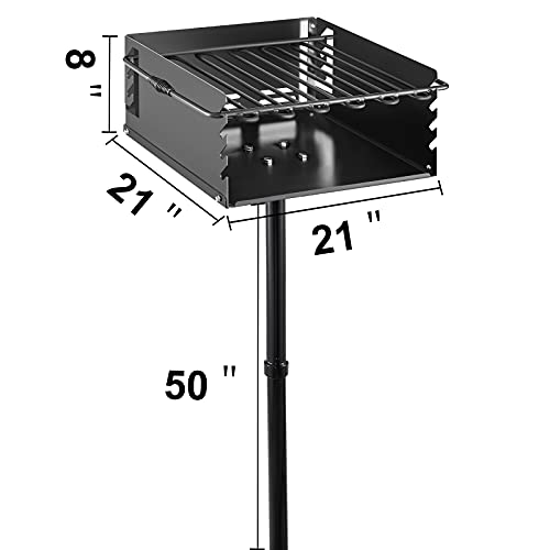 VEVOR Barbecue d'extérieur style parc 53,3 x 53,3 cm, barbecue au ...