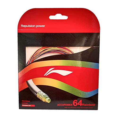 Buy Li-Ning AXJN006-1 AP64 Multi Color Rainbow Badminton String (0.64mm ...