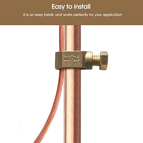 Snapklik.com : Copper Ground Rod Clamp, Great For 1/2- 5/8 Grounding Rods