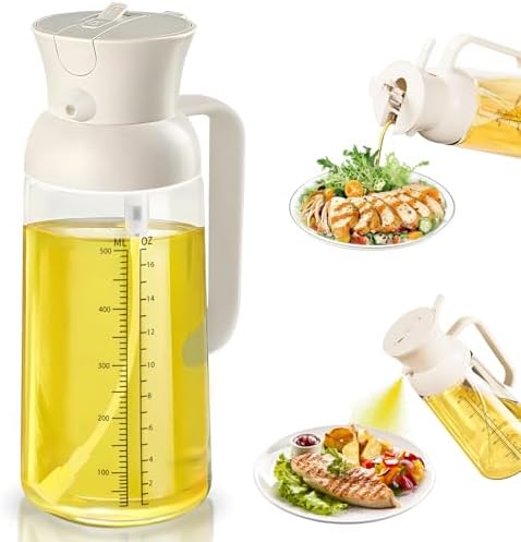 Amazon.com: Oil Sprayer for Cooking, 2 in 1 Olive Oil Dispenser Bottle ...