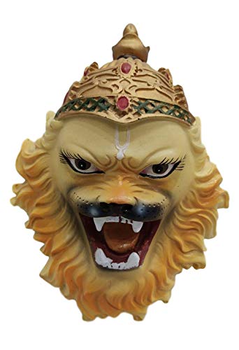 Buy Vrindavan Stores 8" Polyester Shri Narashimha Deva Face Mask Wall ...