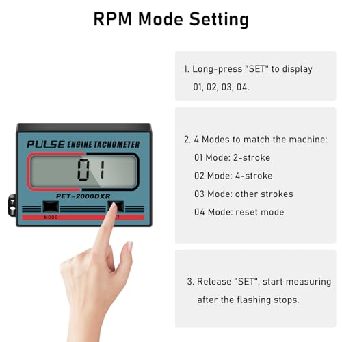 Snapklik.com : Digital Tachometer, 2 Stroke 4 Stroke Small Engine ...