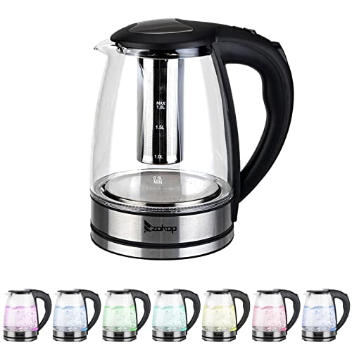 Clear Glass Kettles That Features LED Illuminated Display - Internet Eyes