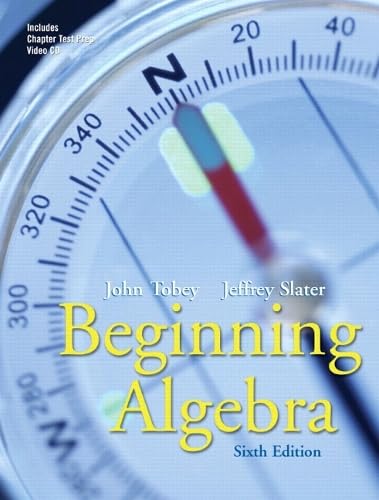 Beginning Algebra: John Tobey: 9780131482876: Amazon.com: Books