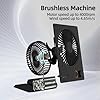 VEMONT Small Desk Fan, USB Table Fan,5000mAh Rechargeable Battery Fan ...