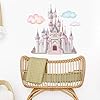 PLIGREAT Princess Castle Wall Decals, Watercolor Cloud Castle Wall ...
