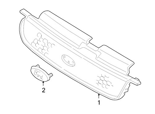 Genuine Ford 5L8Z-8200-AAB Radiator Grille Assembly : Amazon.in: Car ...