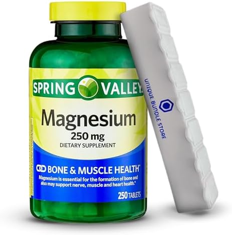 Amazon.com: Spring Valley, Magnesium 250 mg, 100 Count Tablets, Bone ...