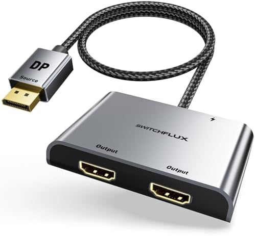 Amazon.com: Displayport to Dual Displayport Splitter Adapter,4K60Hz MST ...