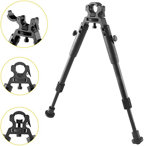 Clamp-on Bipod 6-9 inch Adjustable Folding Bipods Rubber Feet Metal,Gun ...