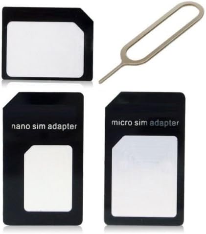 Sim Card Adapter, 4 in 1 Pack Nano Micro & Standard Sim Card Adapter ...