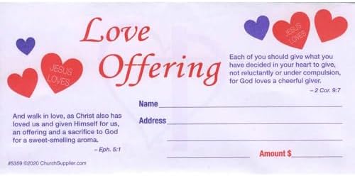 Amazon.com : Love Offering Envelopes, Pack of 200 : Office Products
