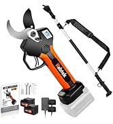 Cordless Electric Secateurs 40MM with Pole, Kebtek Professional Pruning ...