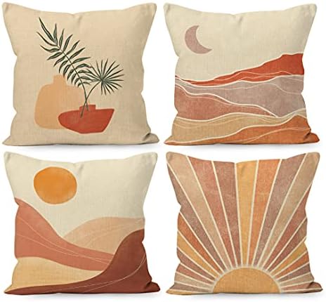 Amazon.com: HUYAW Boho Abstract Sun Moon Sea Sunset Sunrise Line ...
